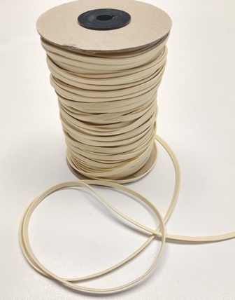 Onlineshop - KAPPEY.de - Keder, cream, 5,5 mm, ohne Einlage